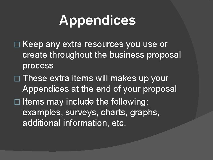 PSA BUSINESS PROPOSAL Your report will answer the