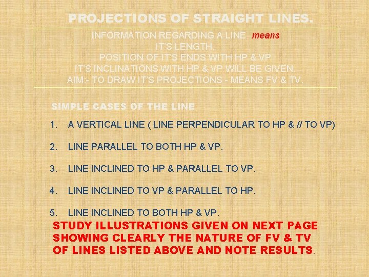 ORTHOGRAPHIC PROJECTIONS OF POINTS LINES PLANES AND SOLIDS