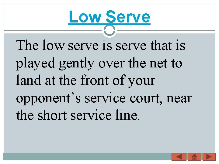 Power Point Presentation on Badminton Serves GROUP MEMBERS