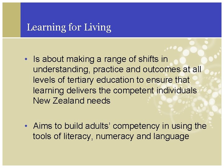 Learning for Living Bruce Lynch Project Manager Foundation