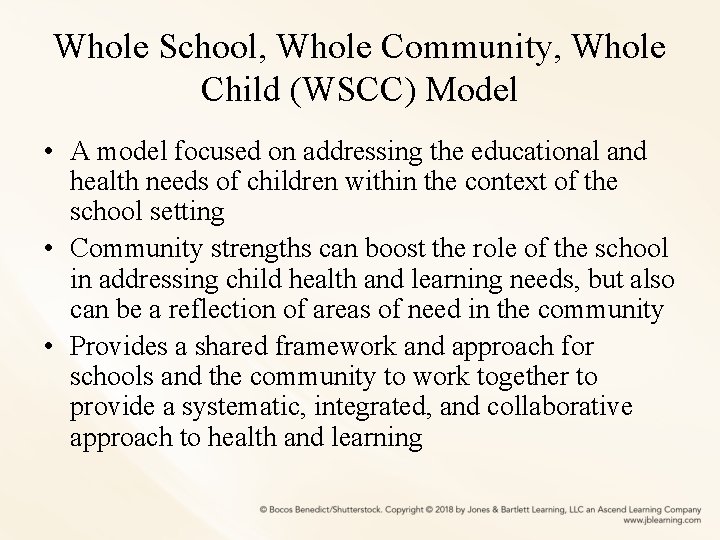 Chapter 6 The School Health Program A Component