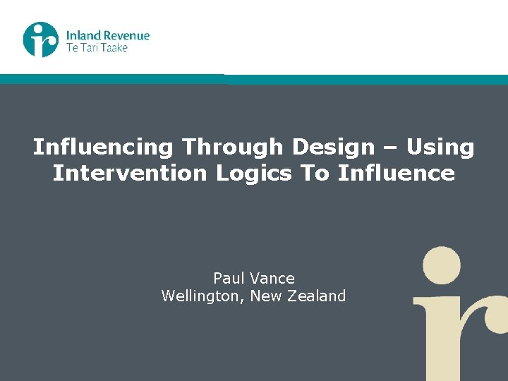 Influencing Through Design Using Intervention Logics To Influence