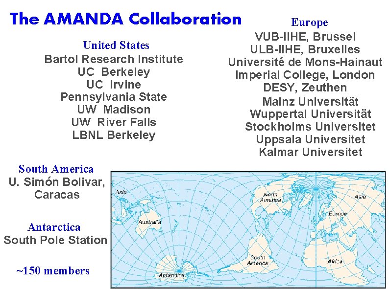 Recent Results From the AMANDA Experiment Brennan Hughey