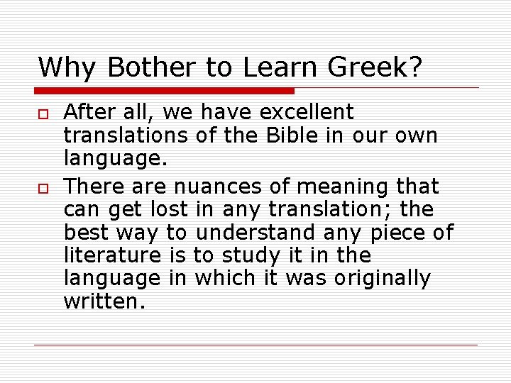 Greek I An Introduction to Biblical Greek Alphabet