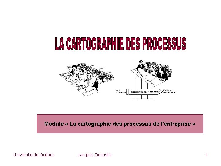Module La cartographie des processus de lentreprise Universit