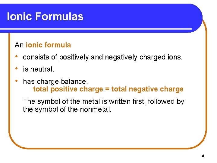 Chapter 4 Compounds and Their Bonds 4 2