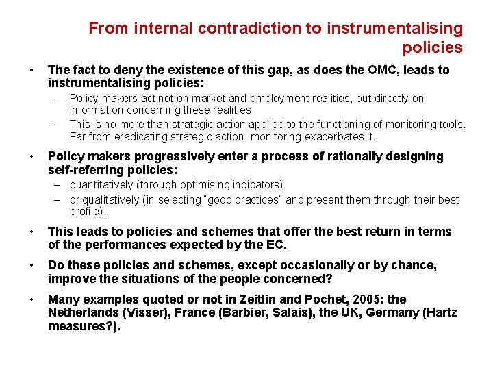 Open method of coordination versus Robert Salais Fellow