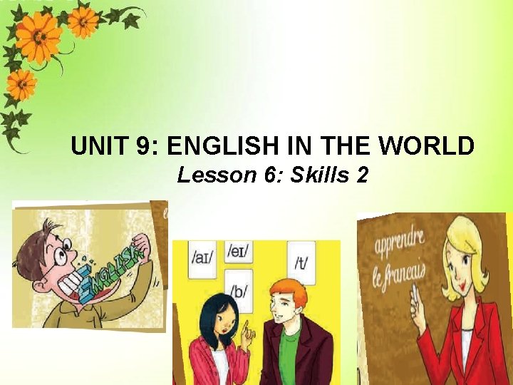 Warm up Match the language with its country