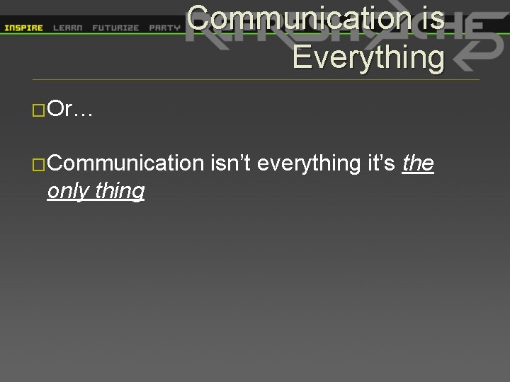 Beyond the Crossroad We are here The future