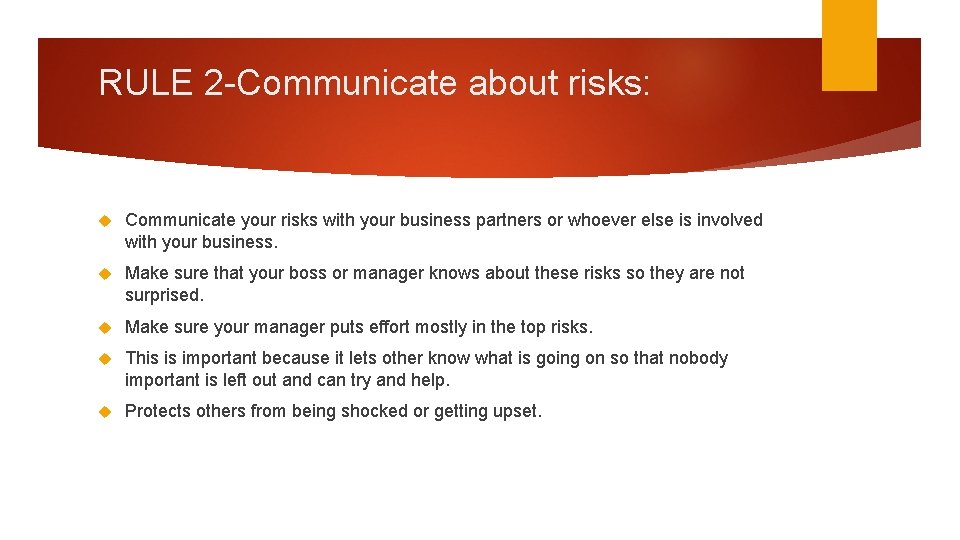 10 Rules for Reducing Risk BY PRESSLEY PERKINS