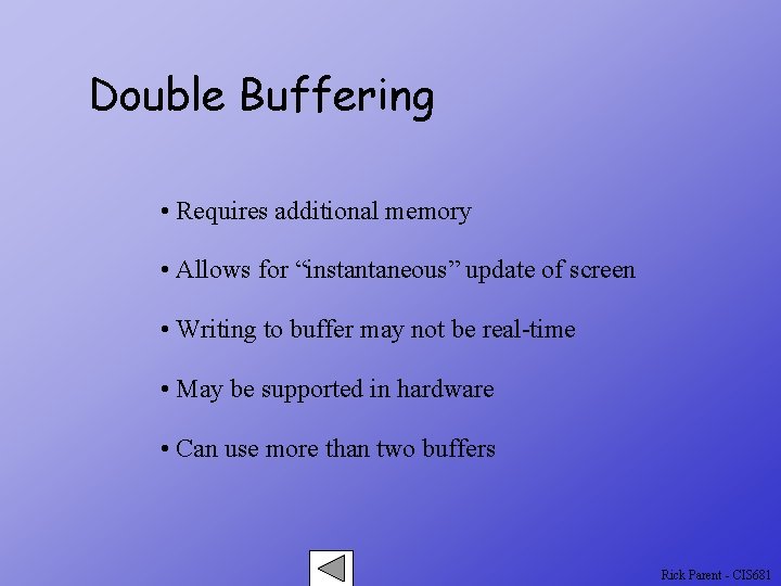Background Perception Display Considerations Video Technology Rick Parent
