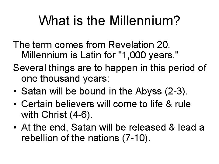 The Millennial Question Robert C Newman The Millennial