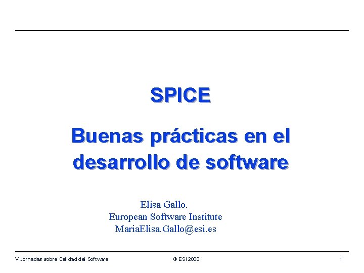 SPICE Buenas prcticas en el desarrollo de software