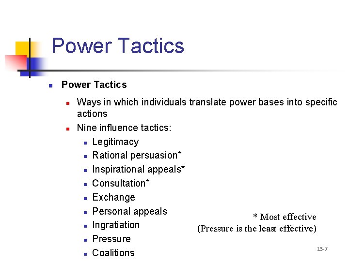 13 Power and Politics 13 0 Learning Objectives