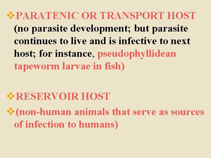 Introduction to parasitology v Parasitology is a type