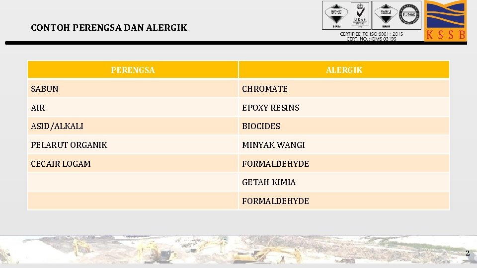 KAWALAN KESELAMATAN DAN KESIHATAN PEKERJAAN BERKAITAN KULIT DARI