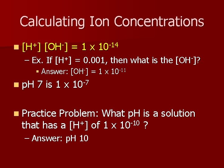 Acids Bases p H Section 2 6 Learning