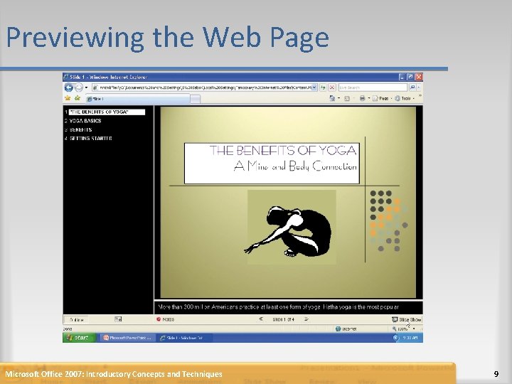 Microsoft Office 2007 Power Point Web Feature Creating