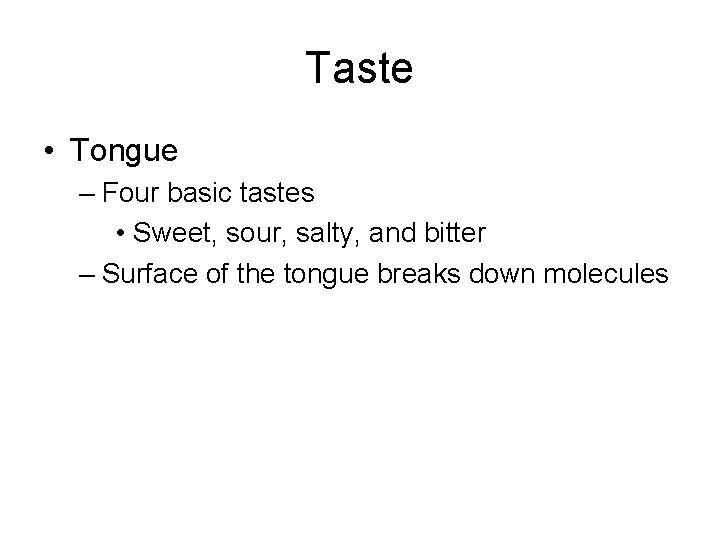Sensations Audition Three main parts to the ear