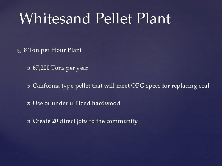 Whitesand First Nation Community Sustainability Initiative Exploring Small