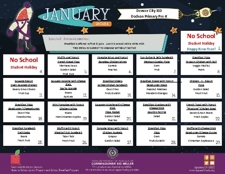 Denver City ISD Dodson Primary PreK No School