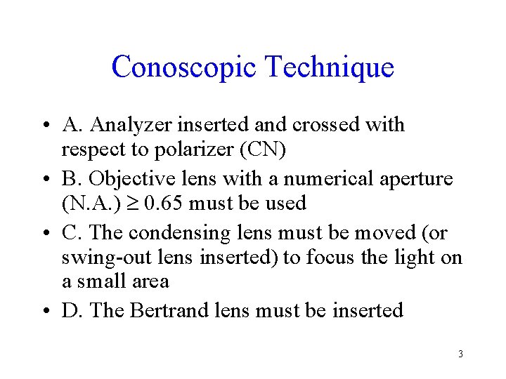 Optical Mineralogy Lab 13 Fall 2012 Uniaxial Interference
