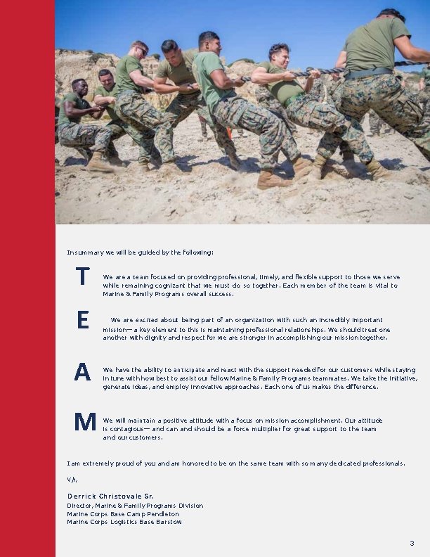 MARINE FAMILY PROGRAMS C A M P PENDLETONBARSTOW