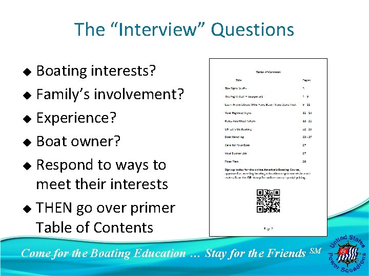 Use of the New Boating Primer At Boat