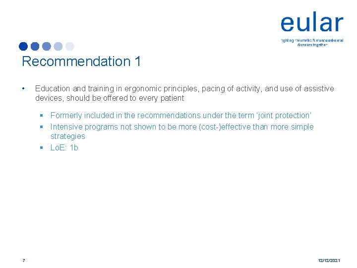 2018 update of the EULAR recommendations for the