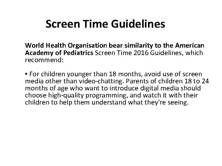 Be Screen Smart project Aims of Project To