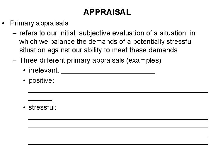 Module 21 Health Stress Coping INTRODUCTION Stress Panic
