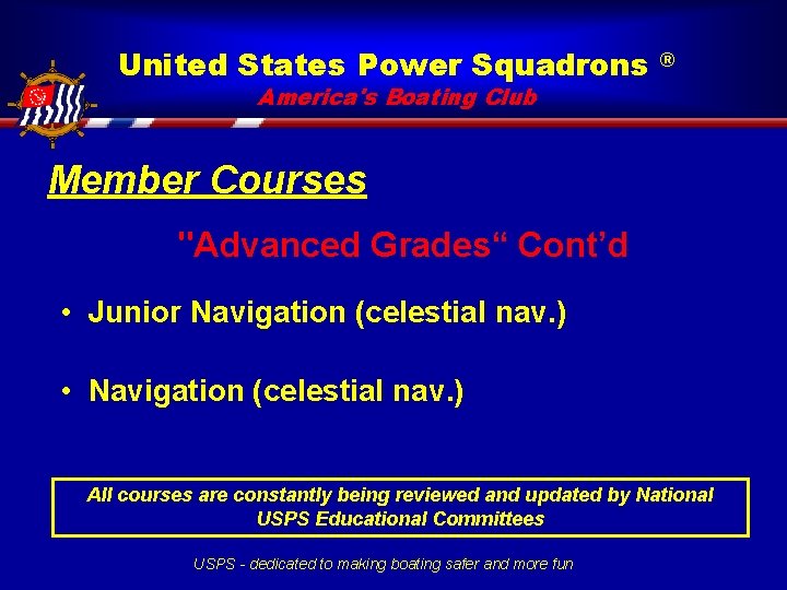 United States Power Squadrons Americas Boating Club Sail
