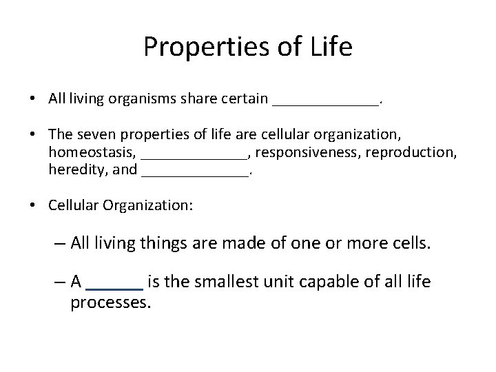 Section 4 What Is Biology Preview Bellringer Key