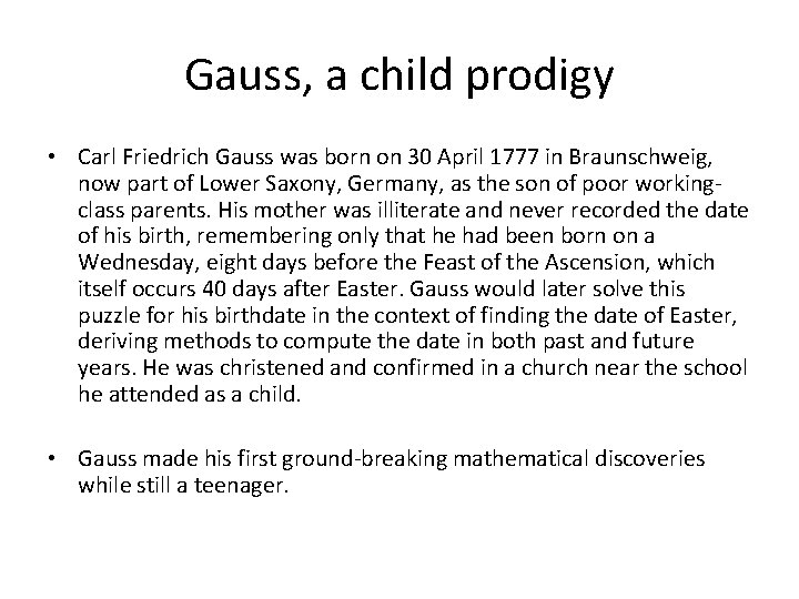 Carl Friedrich Gauss 30 April 1777 23 February