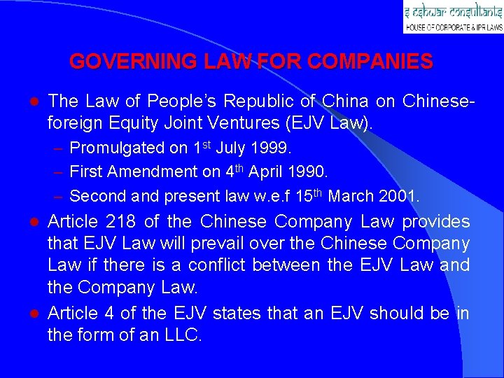 A BRIEF INTO THE CHINESE LEGISLATIONS TYPES OF