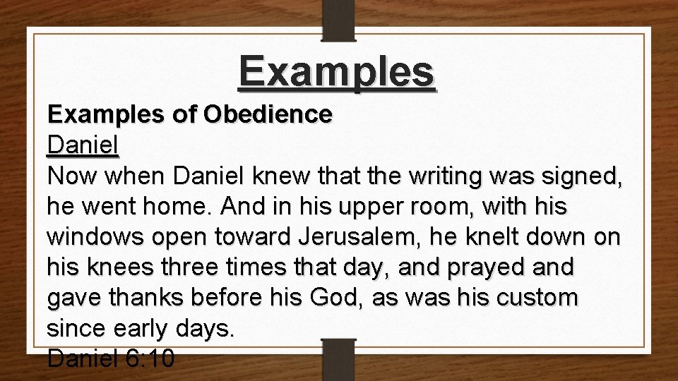 Fundamentals of the Faith Lesson 7 Obedience Revelation