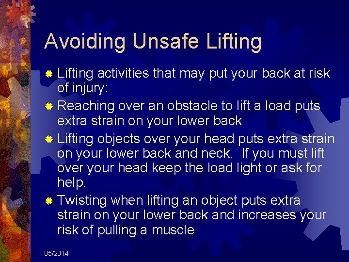 GMP Training Program Module 19 Lifting Heavy Objects