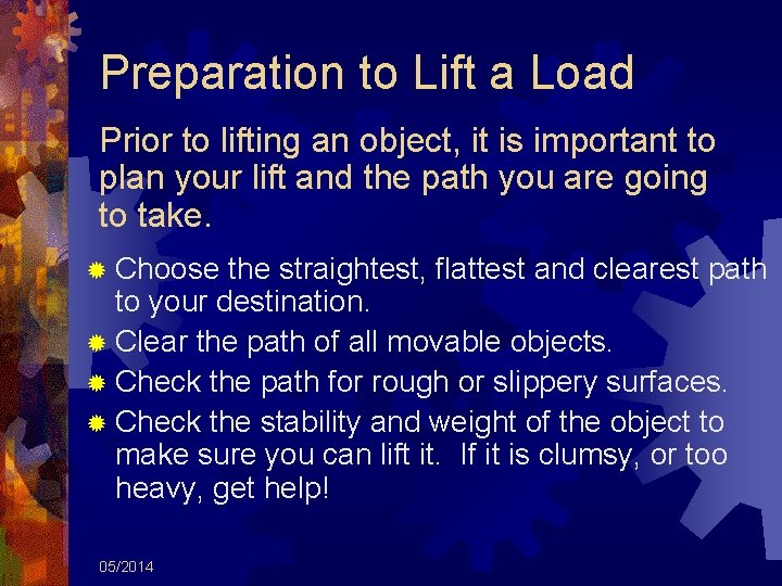 GMP Training Program Module 19 Lifting Heavy Objects