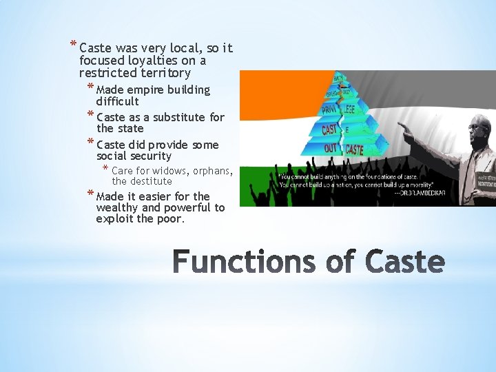 Caste as Varna and Jati Caste actually comes
