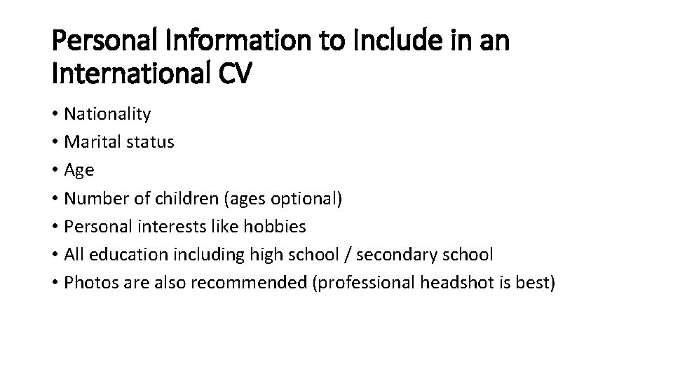 How to Write a Curriculum Vitae CV a