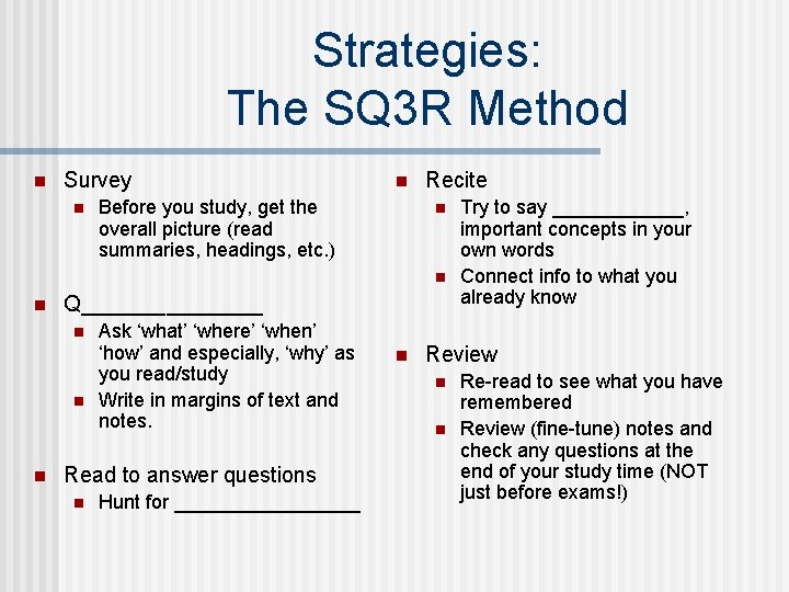 Study Skills and Taking Notes Tips and Tools
