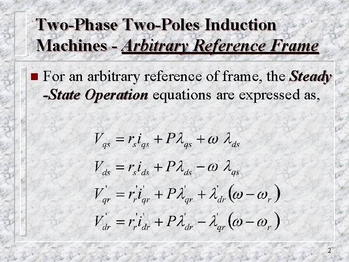 Lecture 20 EE 743 TwoPhase Induction Machines Part