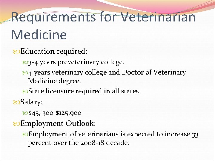 Veterinarian My name is Mc Kenzie Kirby and