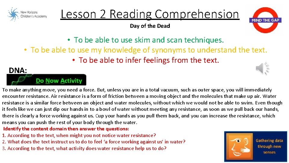 Lesson 2 Reading Comprehension Day of the Dead