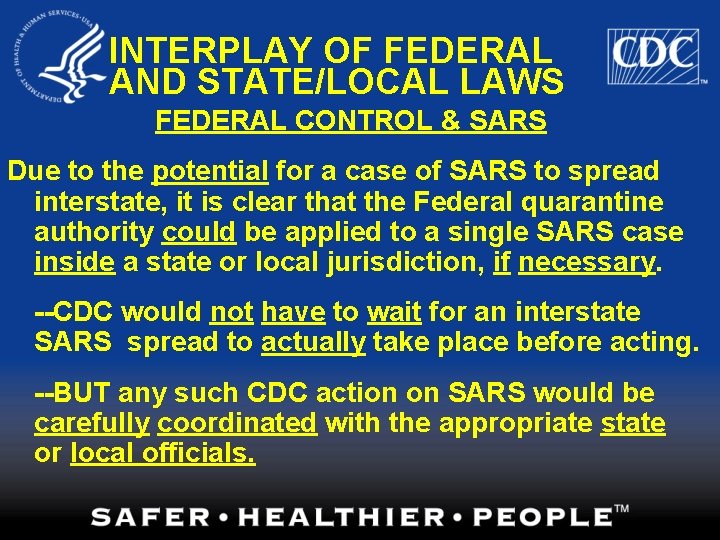 PUBLIC HEALTH COMMUNITY PREPAREDNESS for SARS September 23