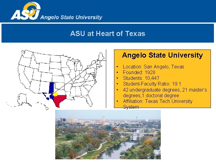 Angelo State University San Angelo Texas USA ASU