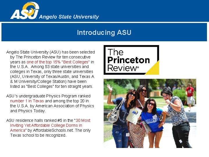 Angelo State University San Angelo Texas USA ASU
