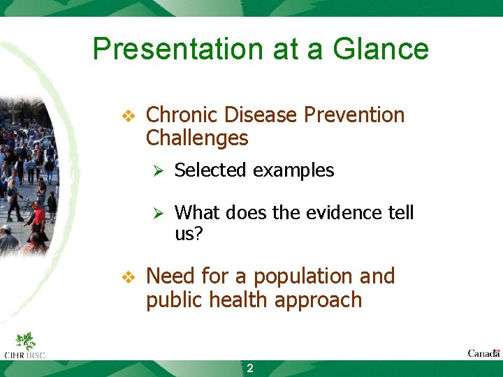 Chronic Disease Prevention The Power of Public Health