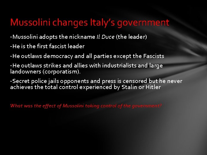 Fascism Rises in Europe Section 15 3 Fascisms