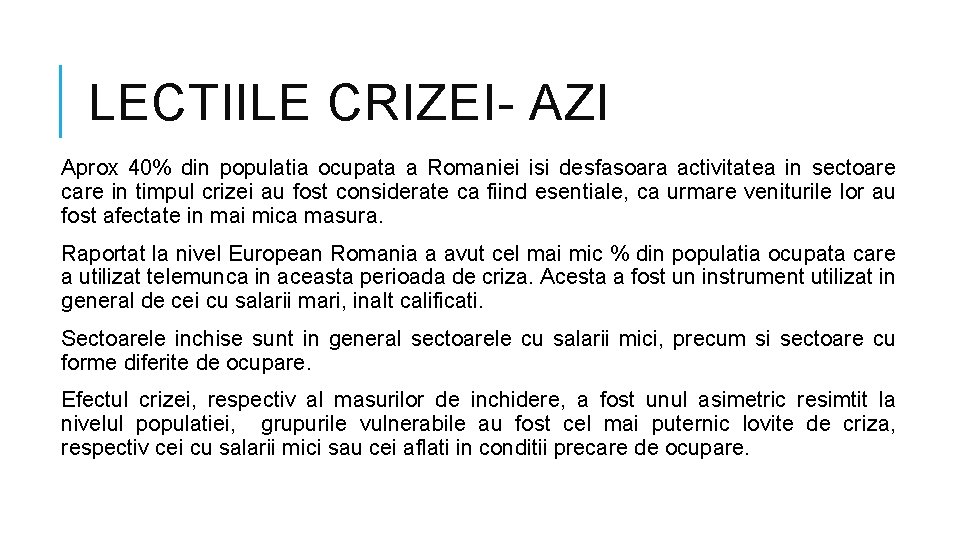 LECTII INVATATE DUPA PANDEMIA COVID Blocul National Sindical